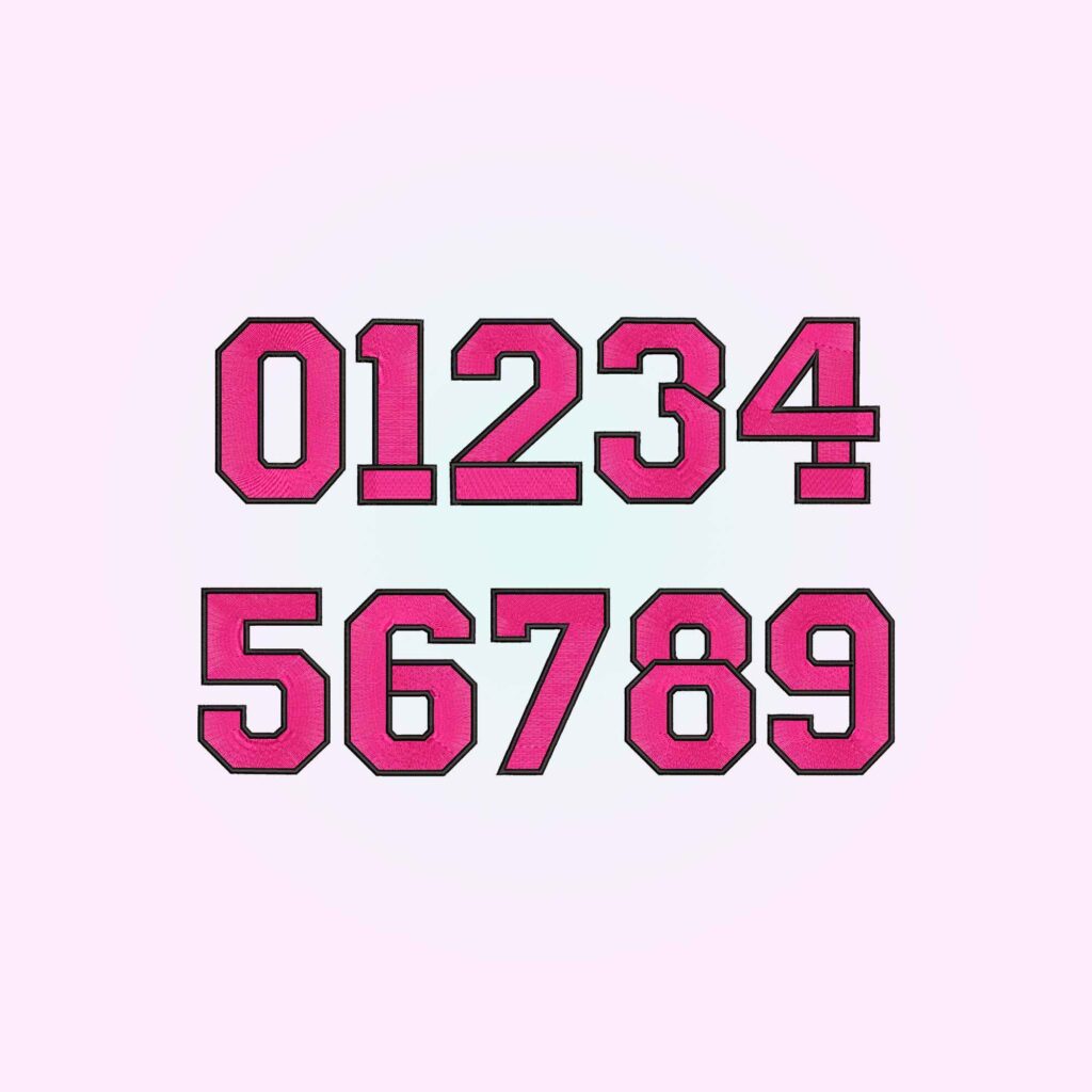 Sport Numbers Embroidery design for Machine embroidery