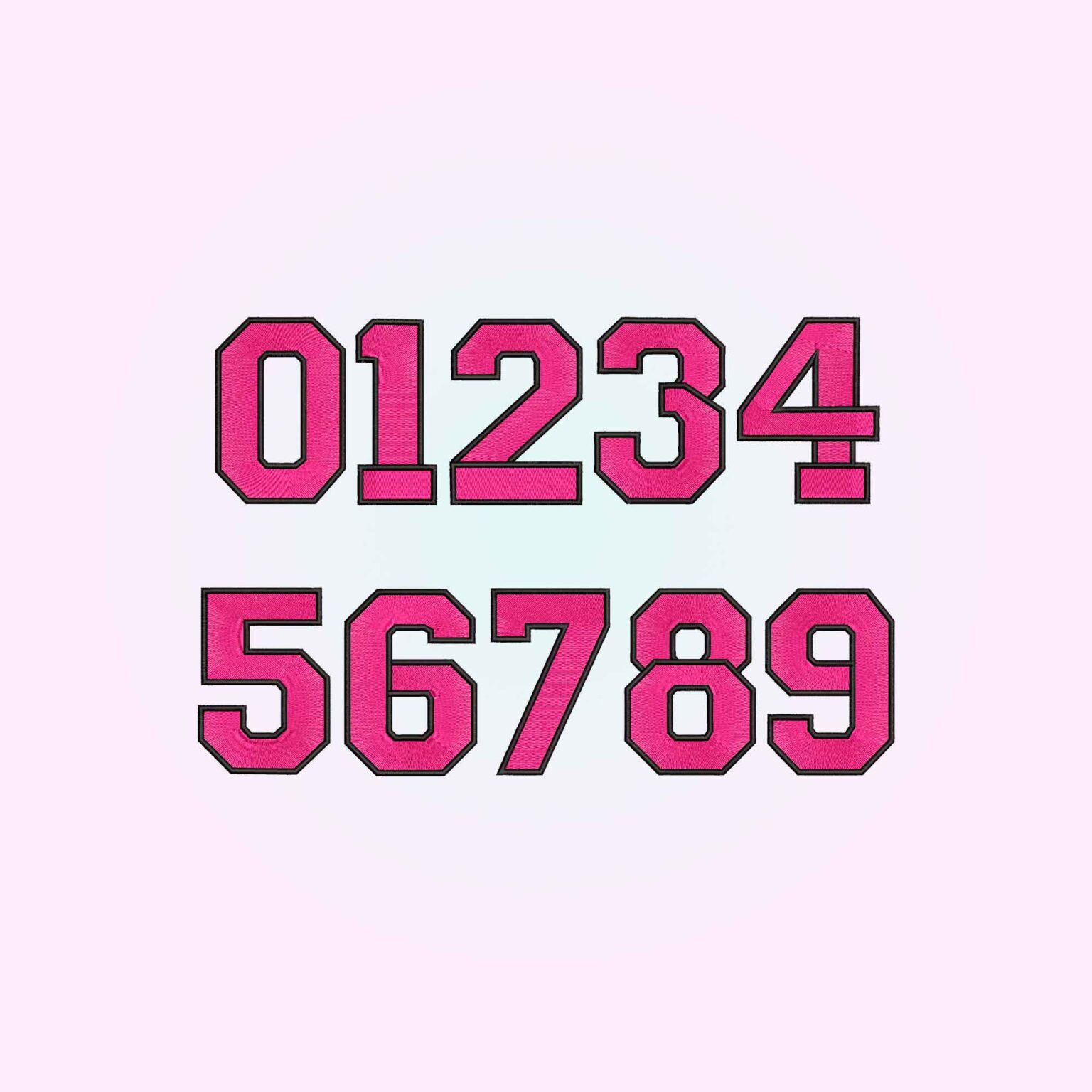 Sport Numbers Embroidery design for Machine embroidery