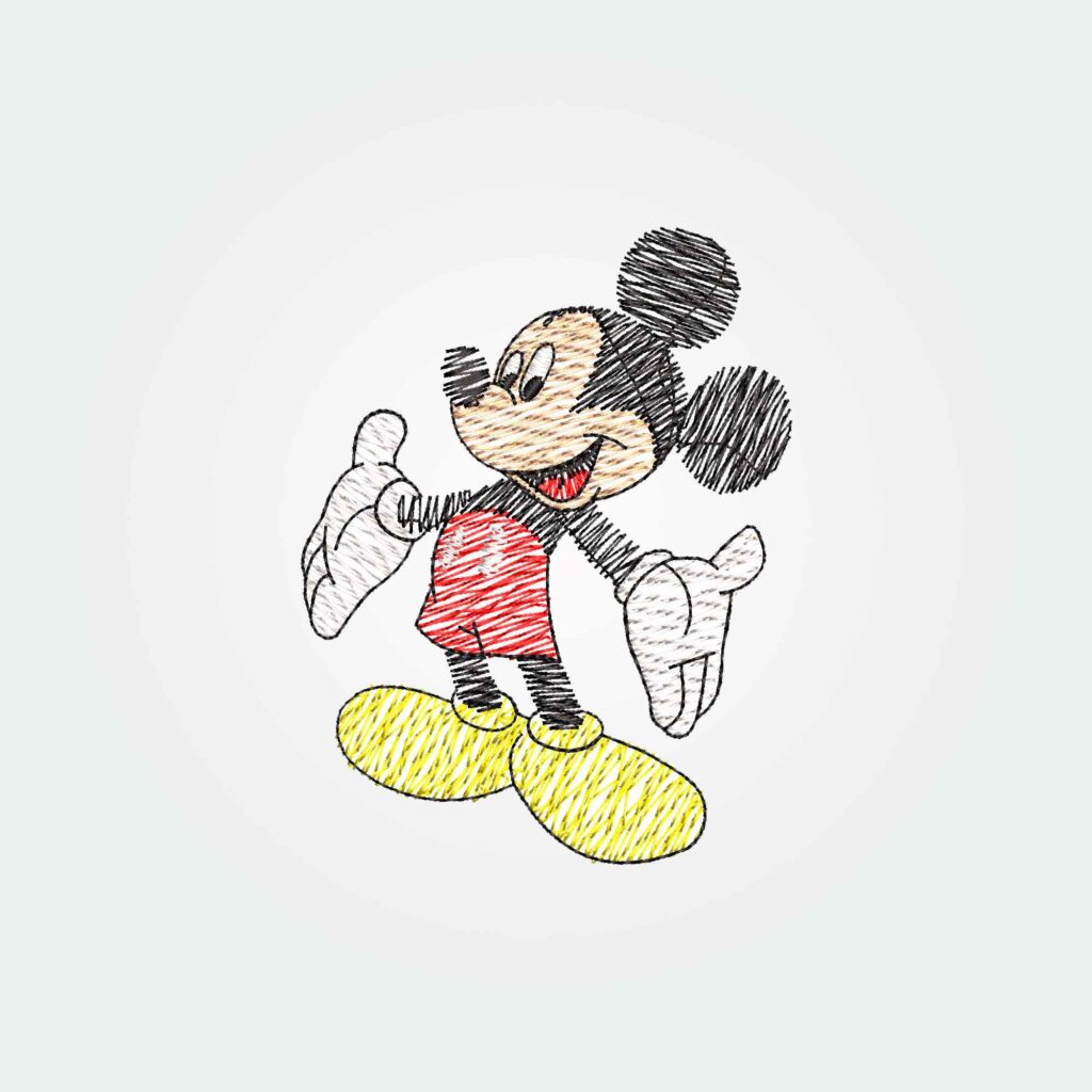 Mickey Mouse Embroidery design files for machine embroidery