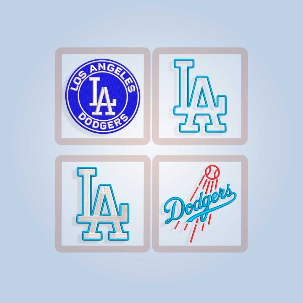 Los Angeles Dodgers Embroidery design and applique files