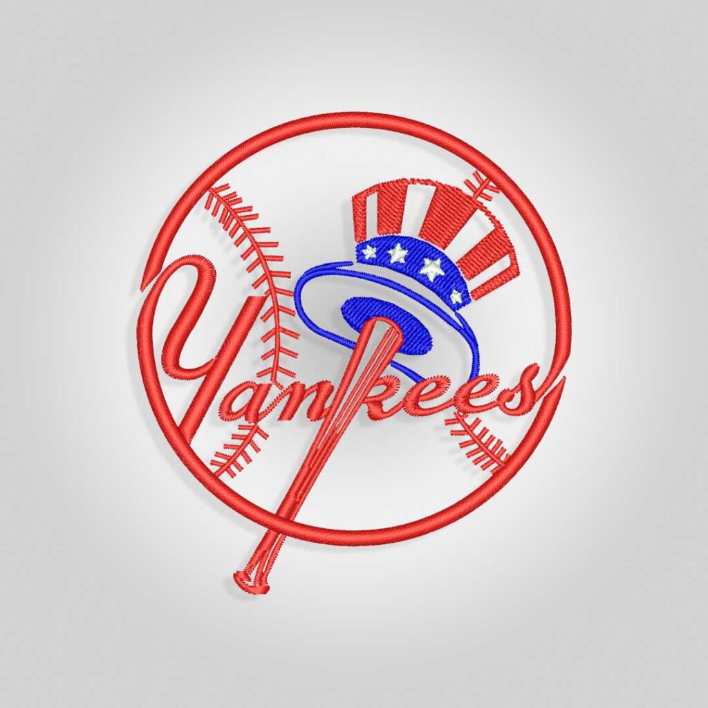 Baseball logo New York Yankees Embroidery design files