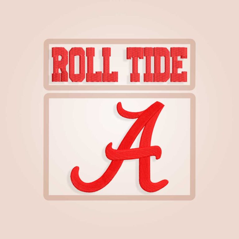 Roll Tide Alabama Crimson Tide Embroidery design files