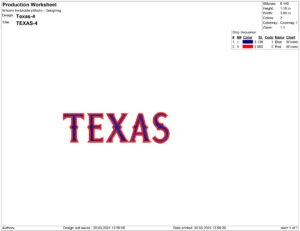 Texas Rangers Embroidery design files for machine embroidery