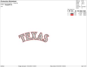 Texas Rangers Embroidery design files for machine embroidery