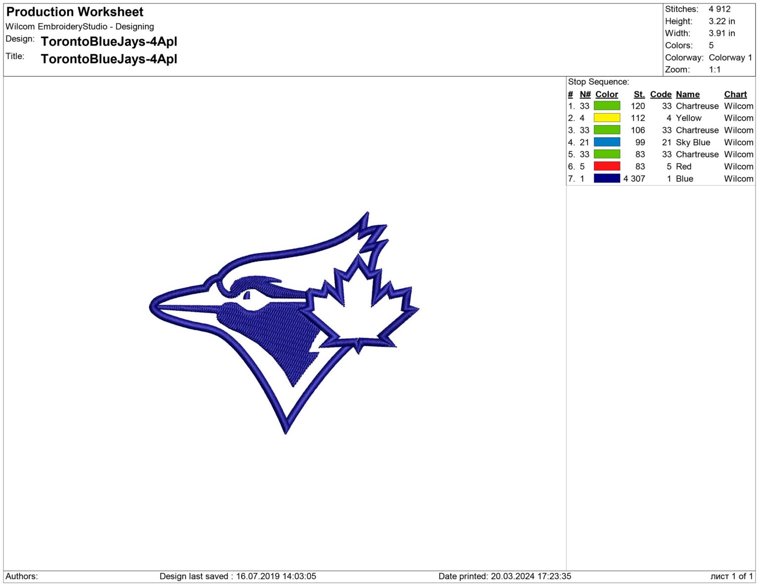 Toronto Blue Jays Embroidery design and applique files