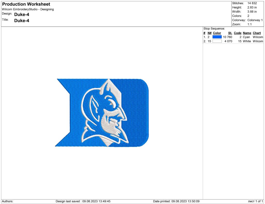 Duke Blue Devils Embroidery design files and Duke applique