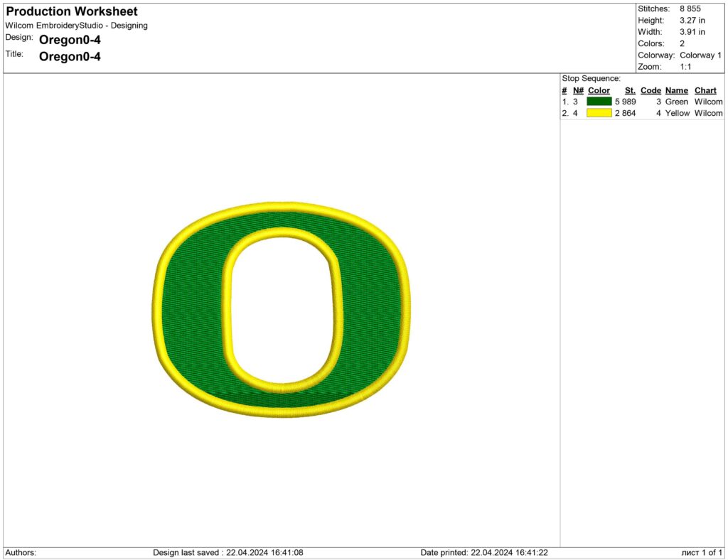 Oregon Ducks Embroidery design files for machine embroidery