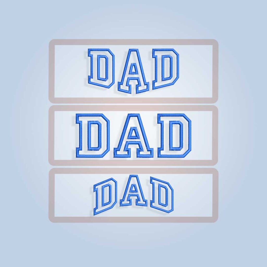 Bundle of words Dad Embroidery design for Machine embroidery