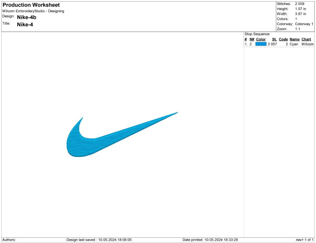Nike embroidery design files for machine embroidery
