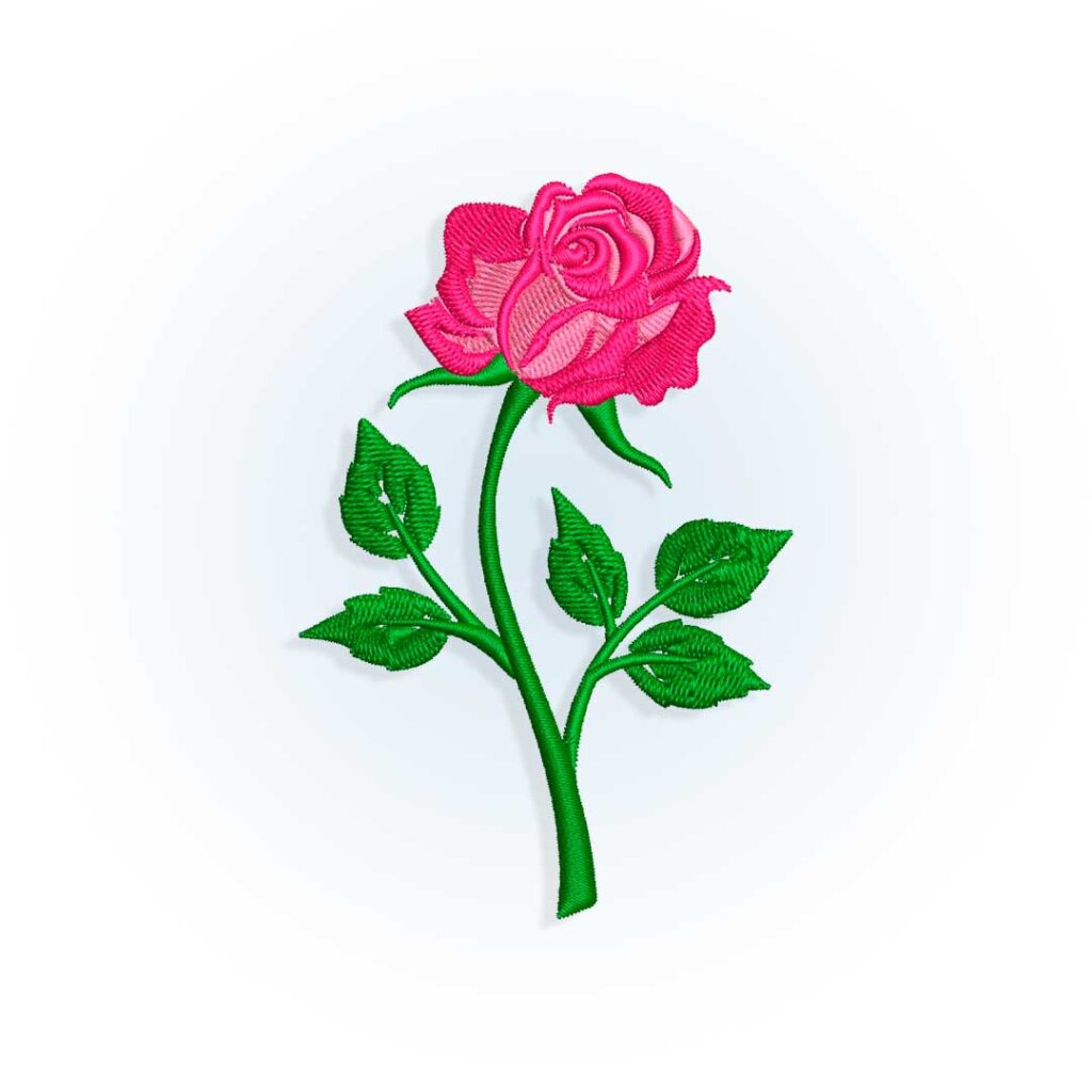 Rose Embroidery design files for machine embroidery
