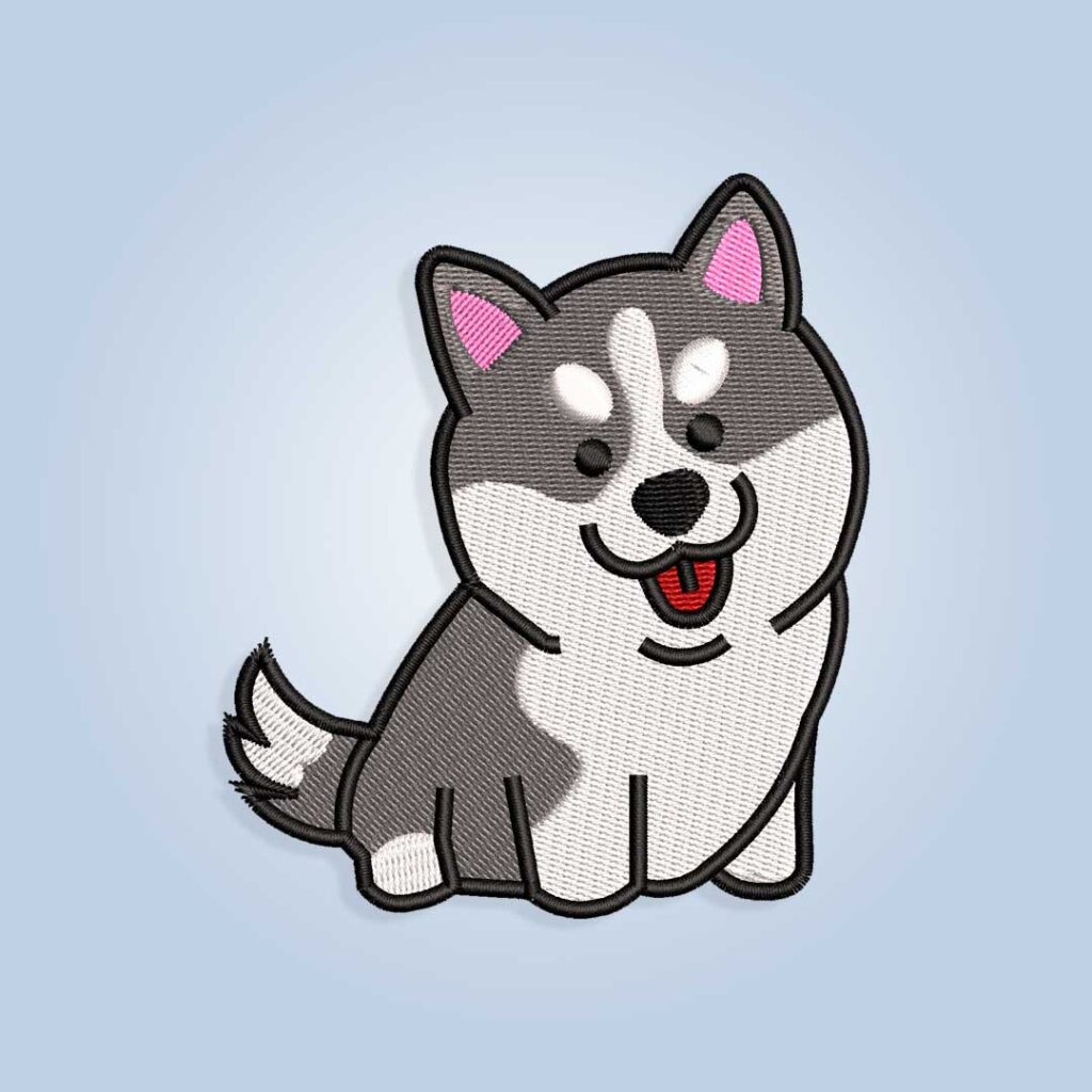 Husky embroidery design files for machine embroidery