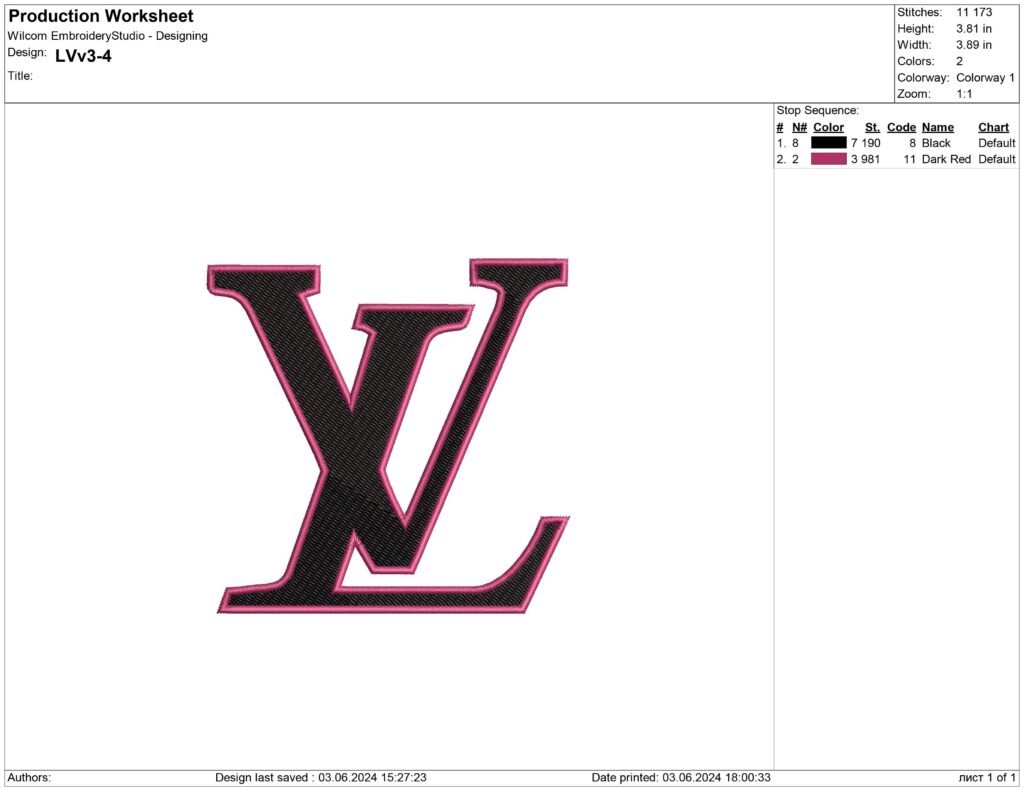 Louis Vuitton Embroidery design and applique files