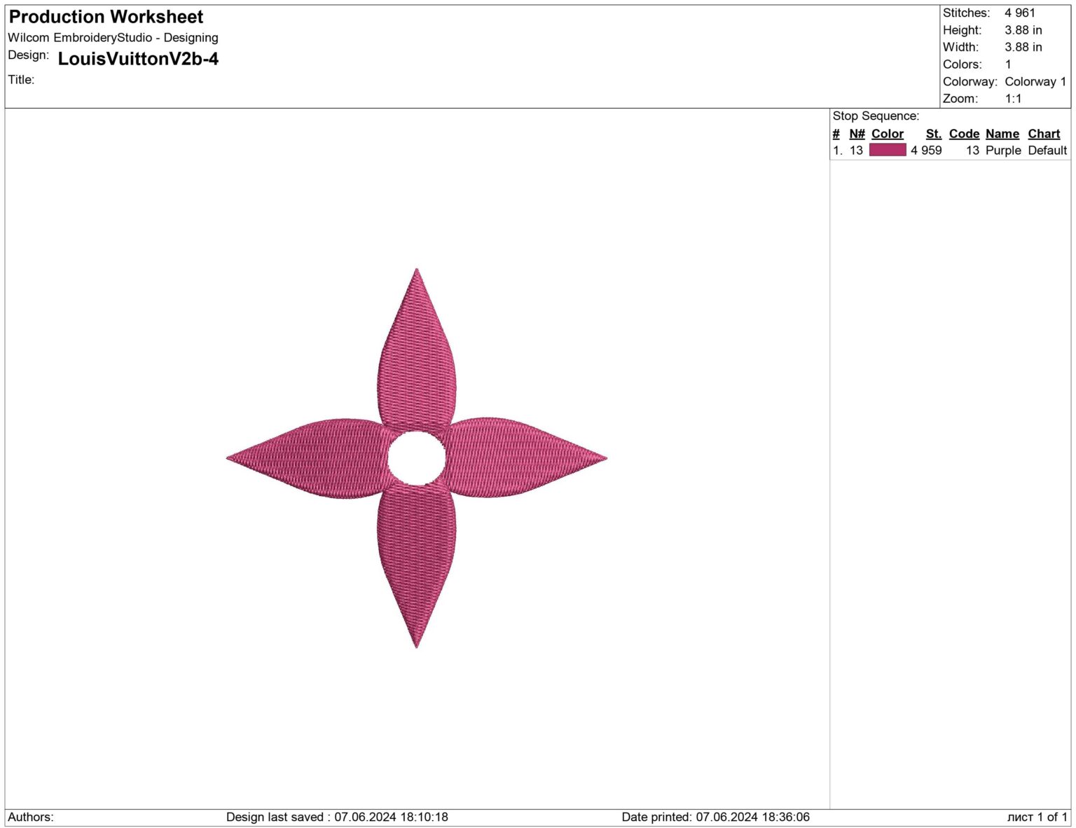 Louis Vuitton Bundle of LV logos Embroidery design files