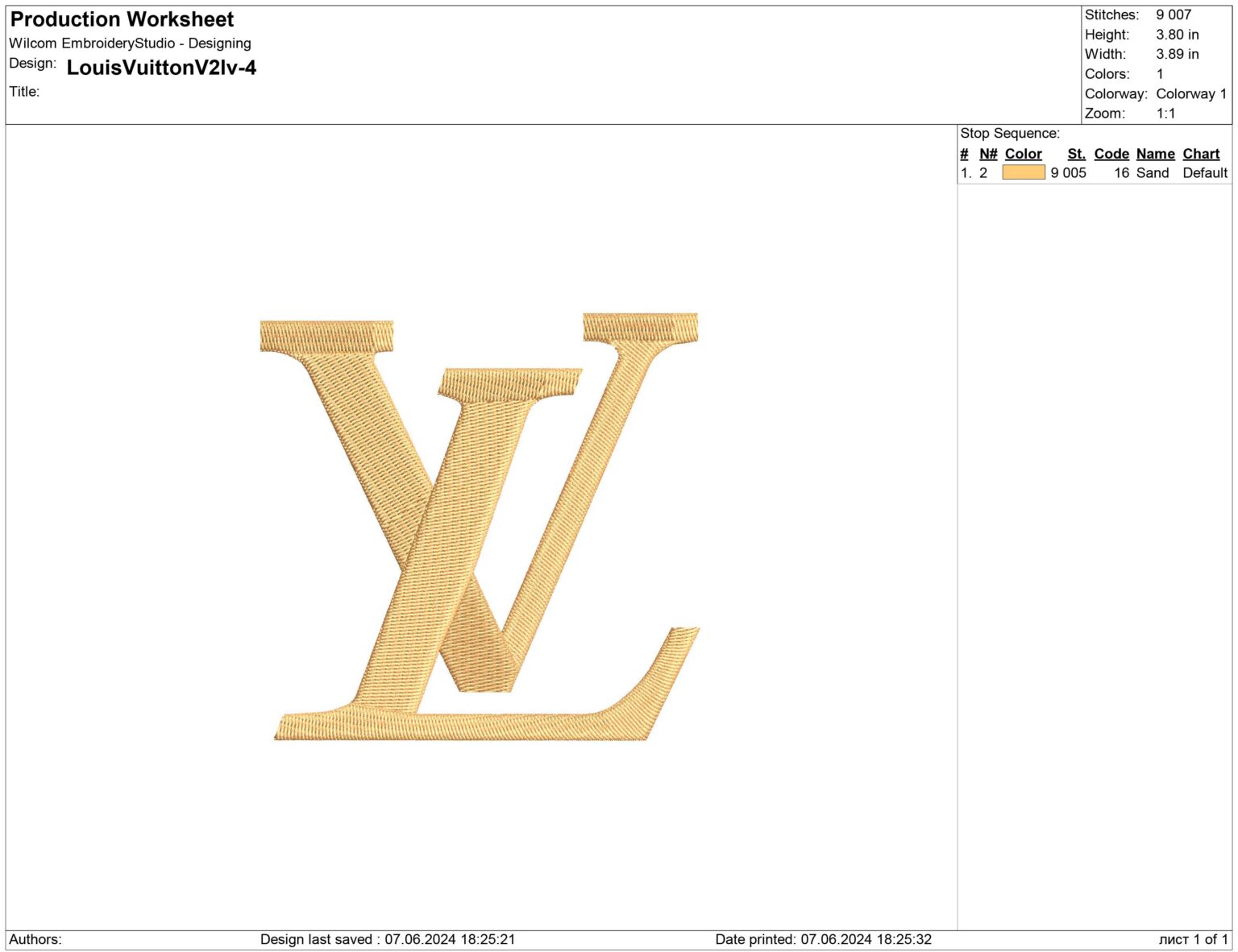 Louis Vuitton Bundle of LV logos Embroidery design files