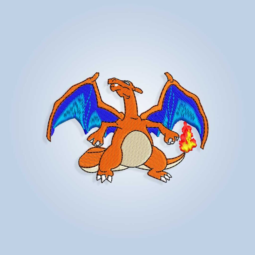 Charizard Pokemon Embroidery design files