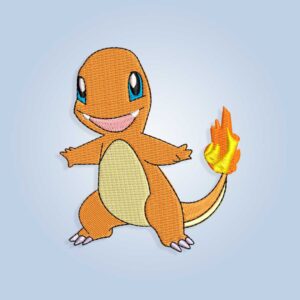 Charmander Pokemon Embroidery design files
