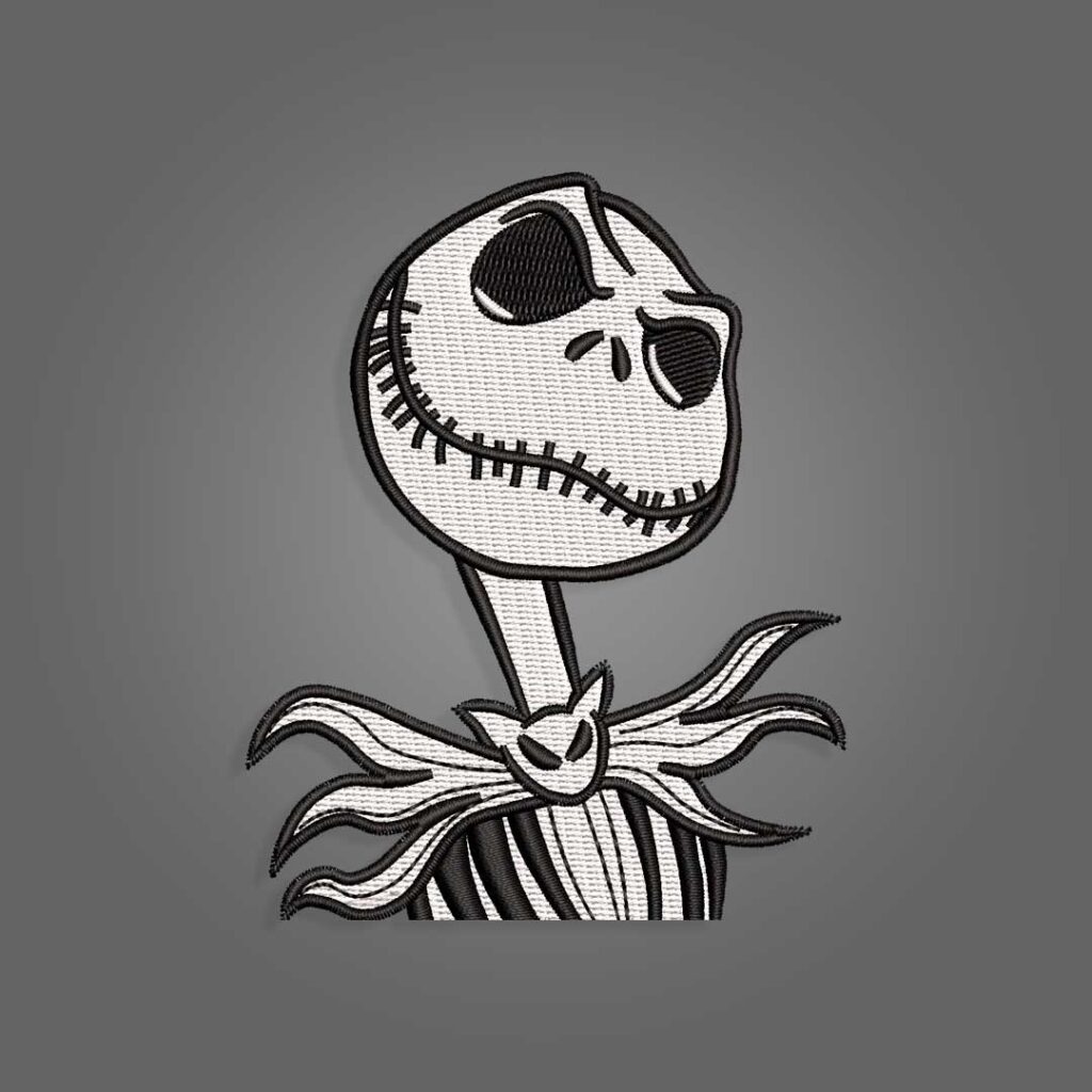Jack Skellington embroidery design for machine embroidery