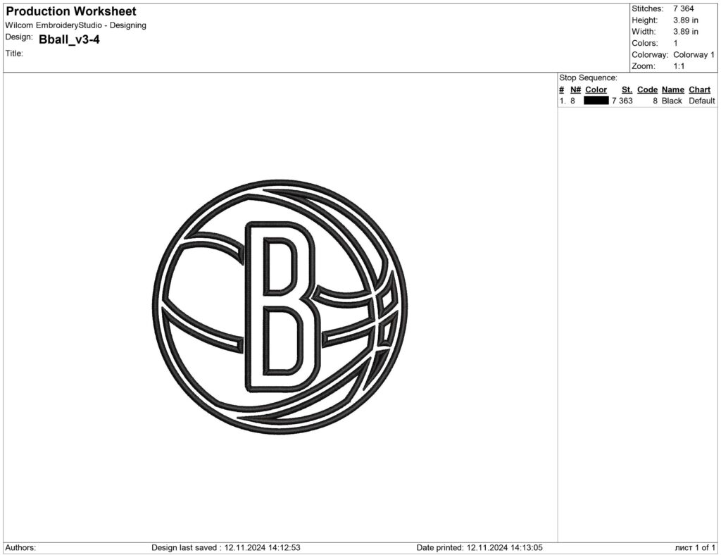 Brooklyn Nets Embroidery design files for embroidery machine