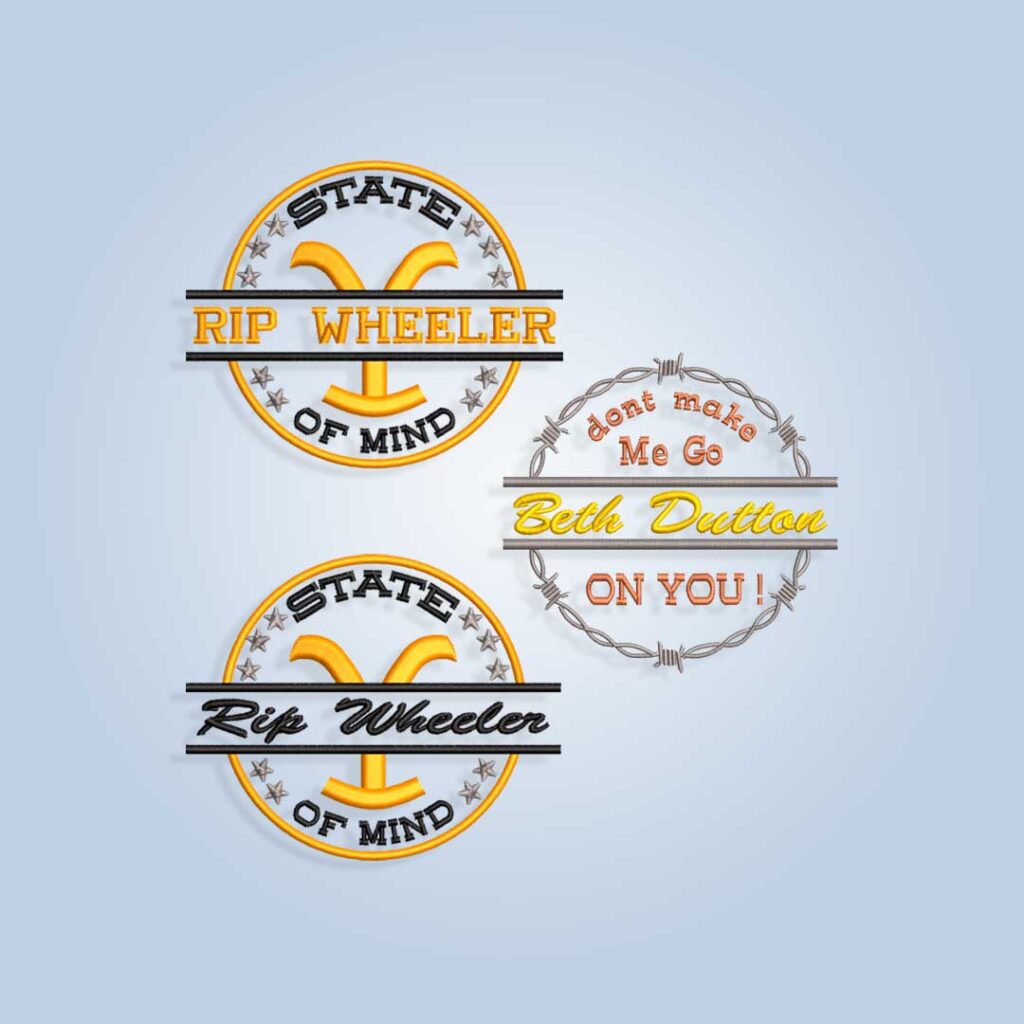 Yellowstone Dutton Ranch Embroidery design files