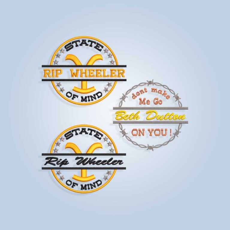 Yellowstone Dutton Ranch Embroidery design files