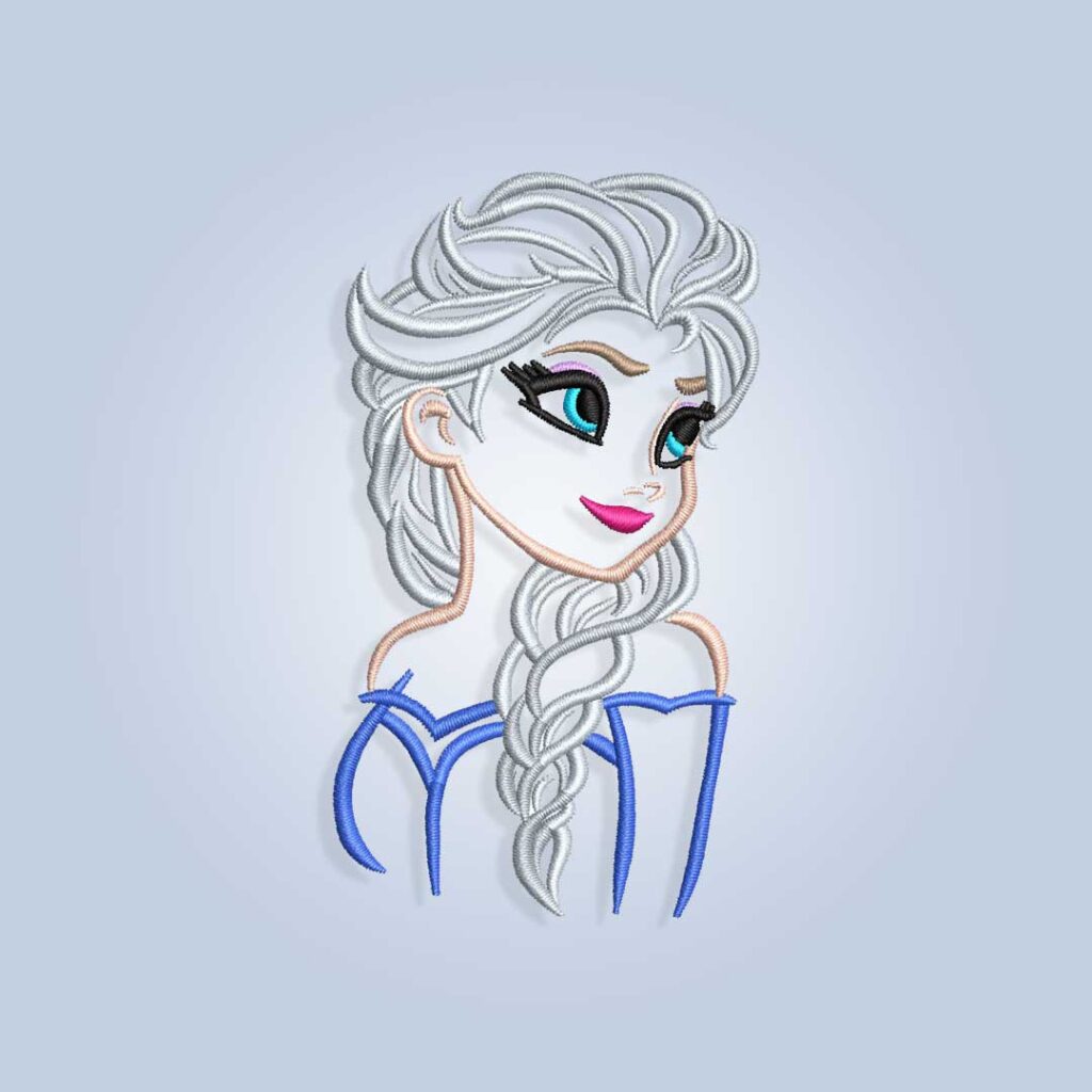 Frozen Princess Elsa Embroidery design files