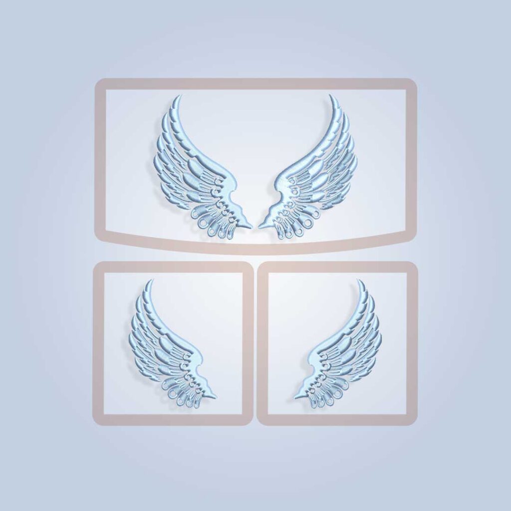 Wings embroidery design files for machine embroidery