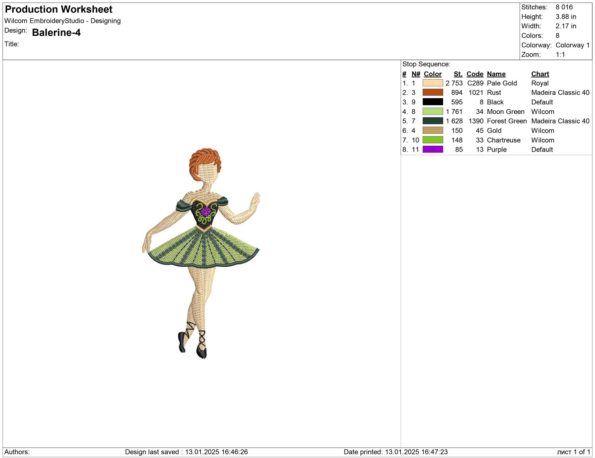 Ballerina Embroidery design files for Machine Embroidery