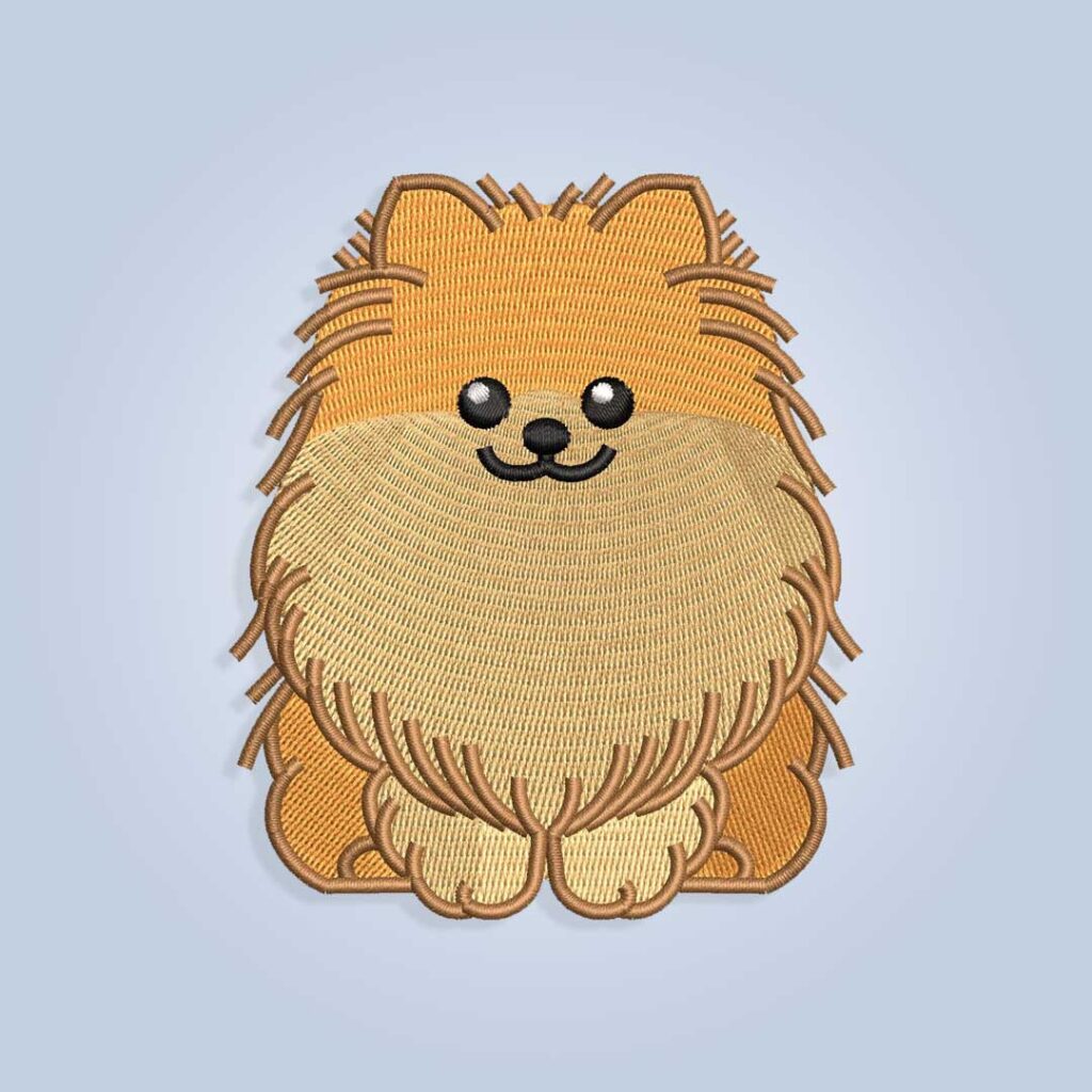 Pomeranian Embroidery design files for machine embroidery