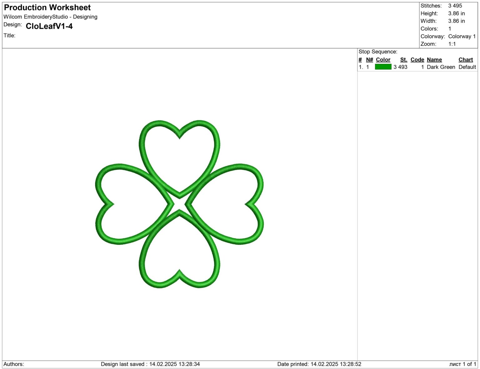 Clover embroidery design files for machine embroidery