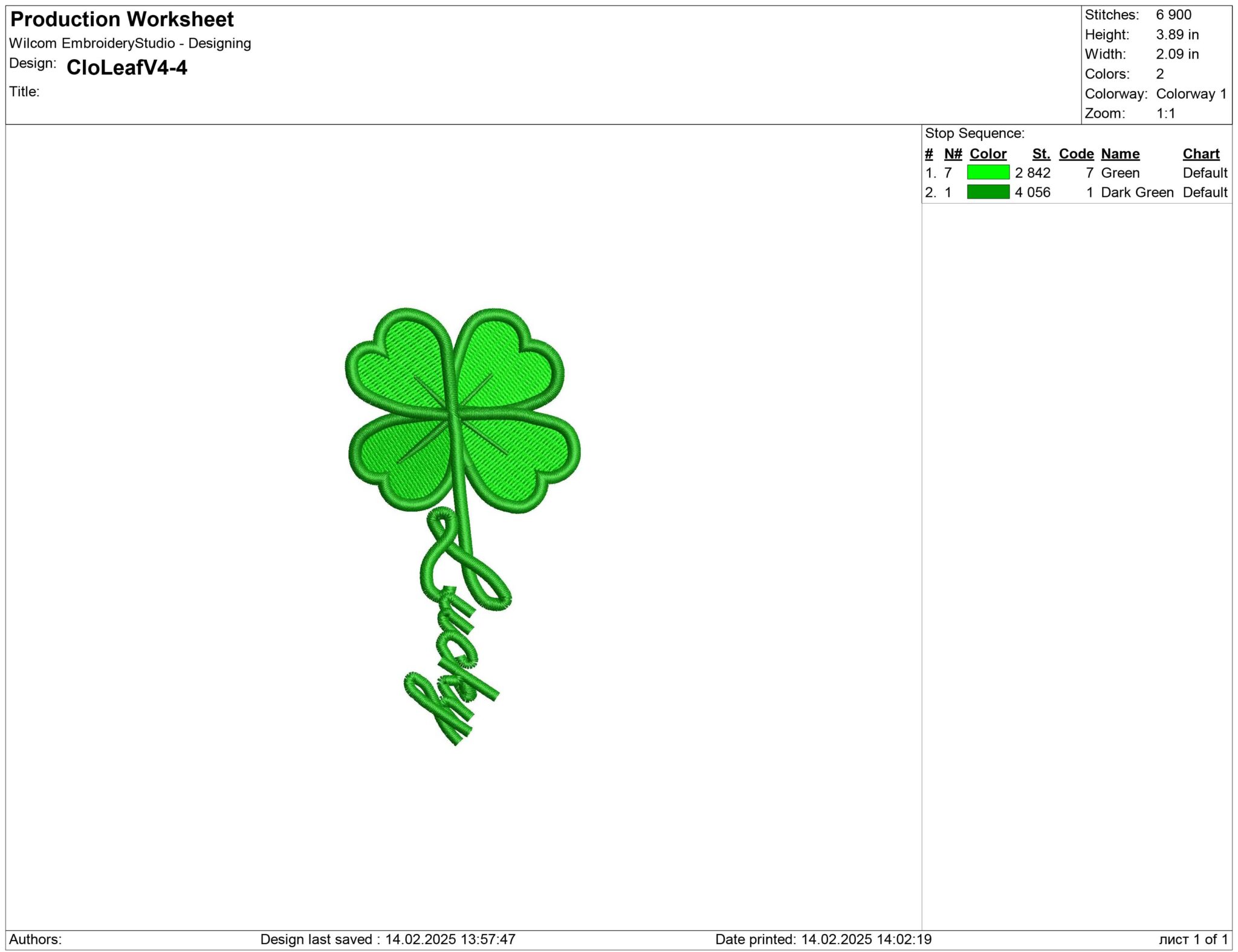 Clover embroidery design files for machine embroidery