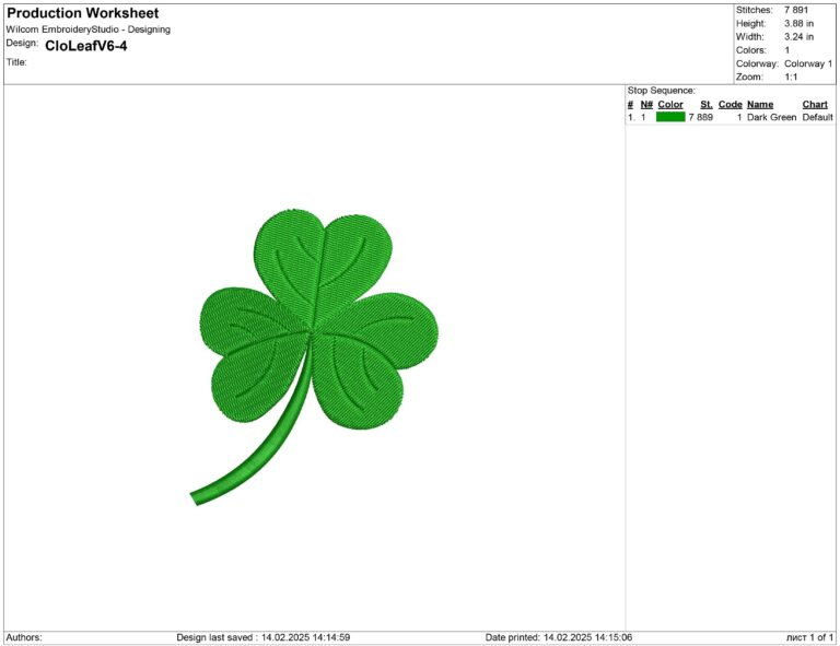 Clover embroidery design files for machine embroidery