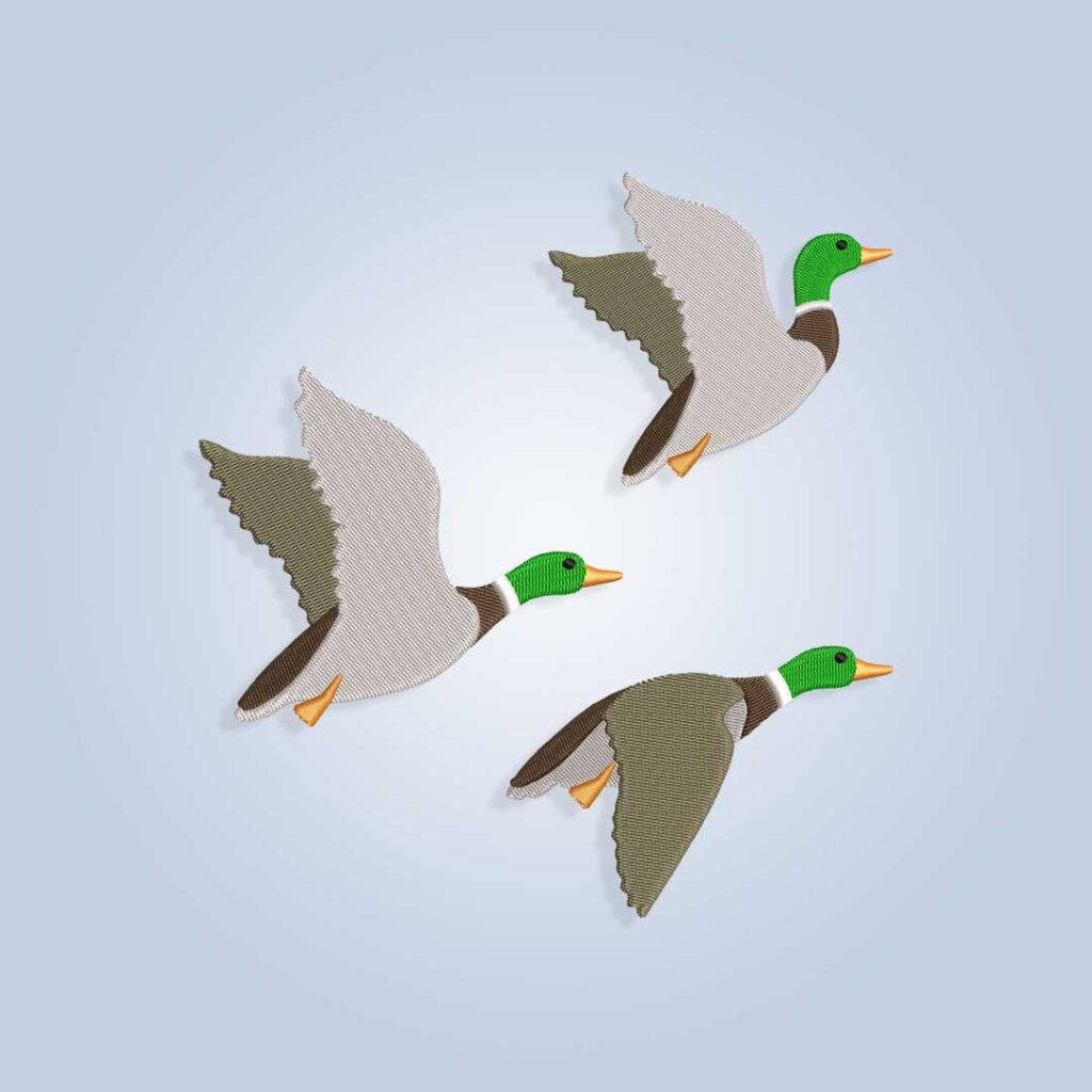 Bundle of ducks embroidery design files for machine embroidery