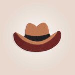 Cowboy hat embroidery design files for machine embroidery