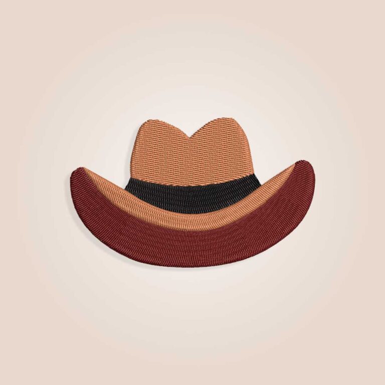 Cowboy hat embroidery design files for machine embroidery