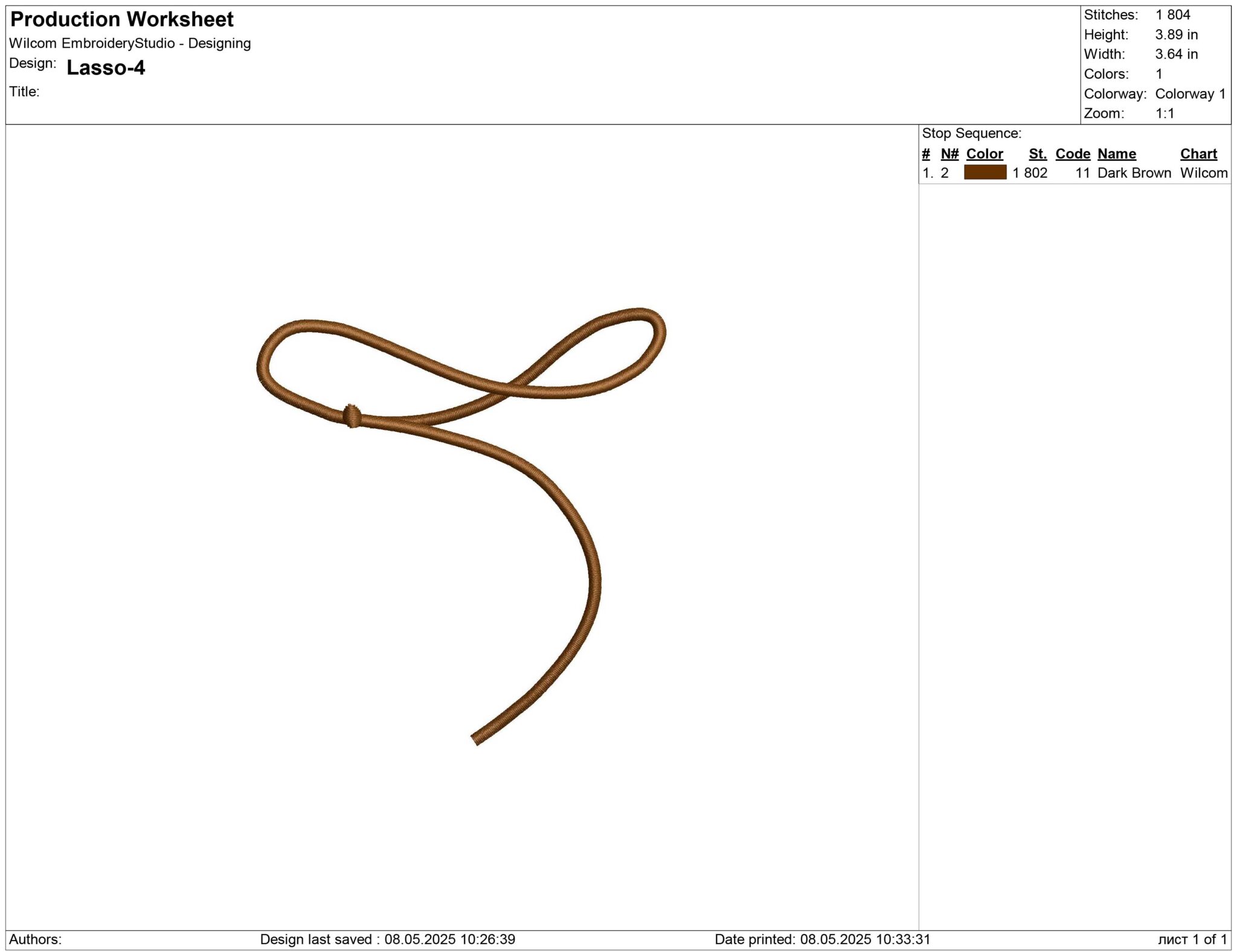 Lasso embroidery design files for machine embroidery