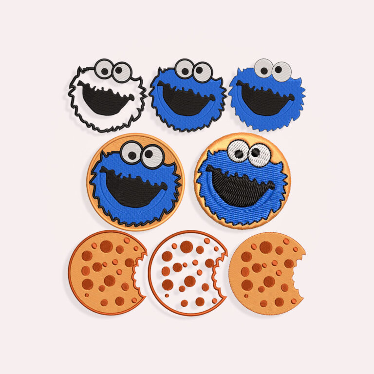 Cookie Monster Embroidery design files