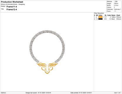 Set #3 Monogram frame Embroidery design files